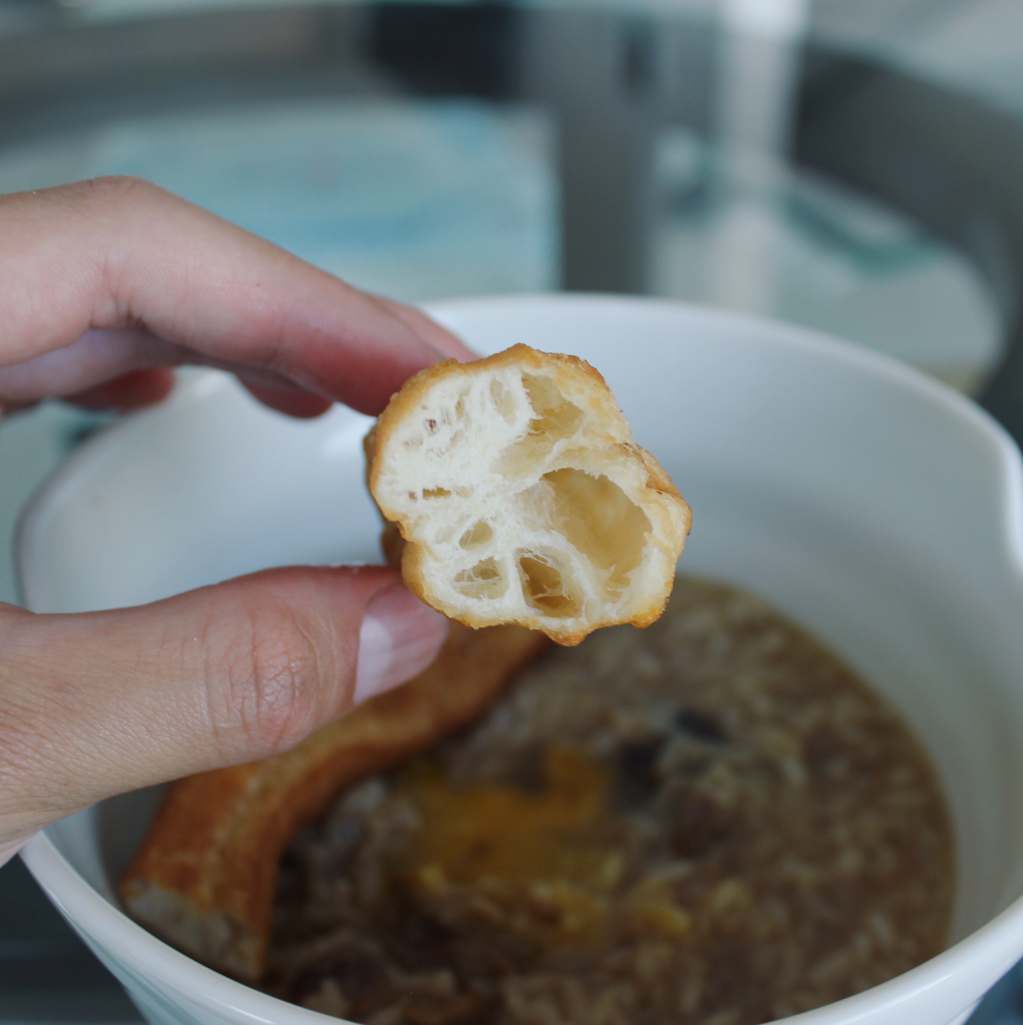 Game bird congee with Chinese krueller (youtiao) – Freddy's Harajuku