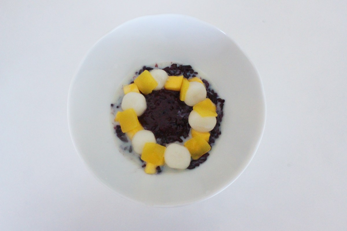 Dango with black rice pudding and salted rice milk – Freddy's Harajuku