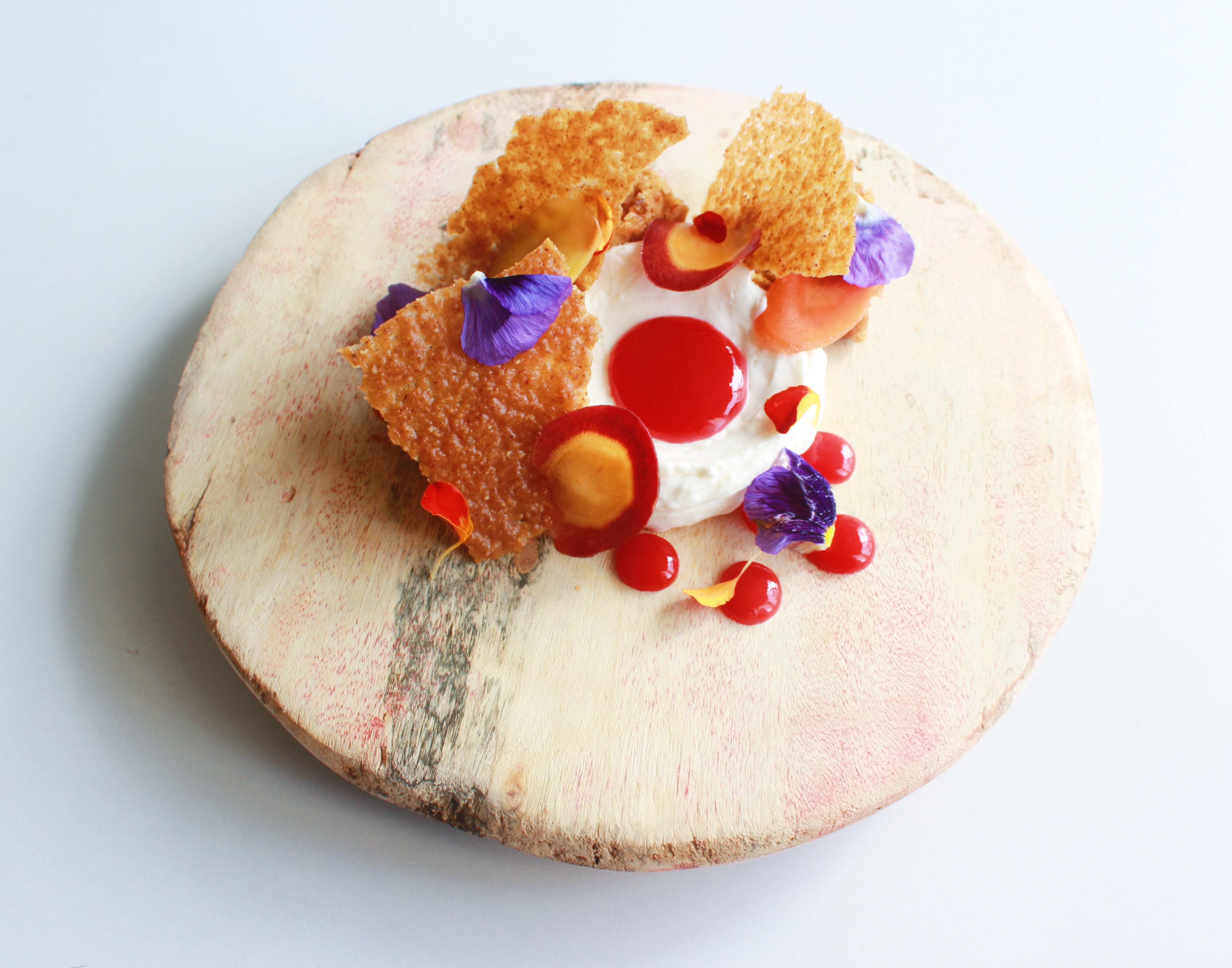 Whipped Cheesecake with Brown Butter Carrot Cake: a plated dessert ...