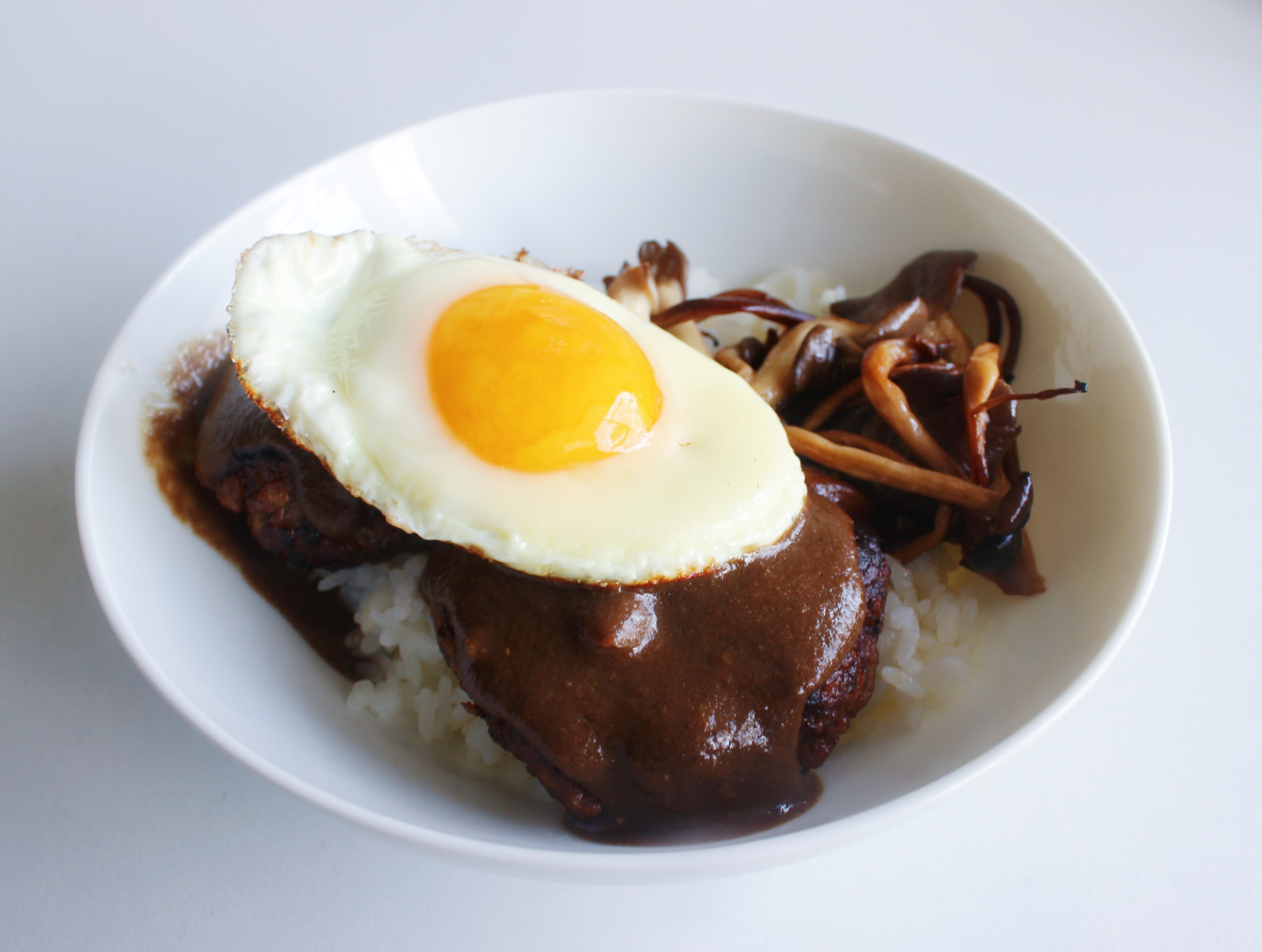 Loco Moco with Mushroom-Miso Gravy – Freddy's Harajuku